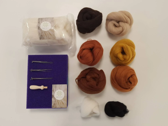 Startpakket naaldvilten voor droog vilten / naaldvilten / prikvilten ...